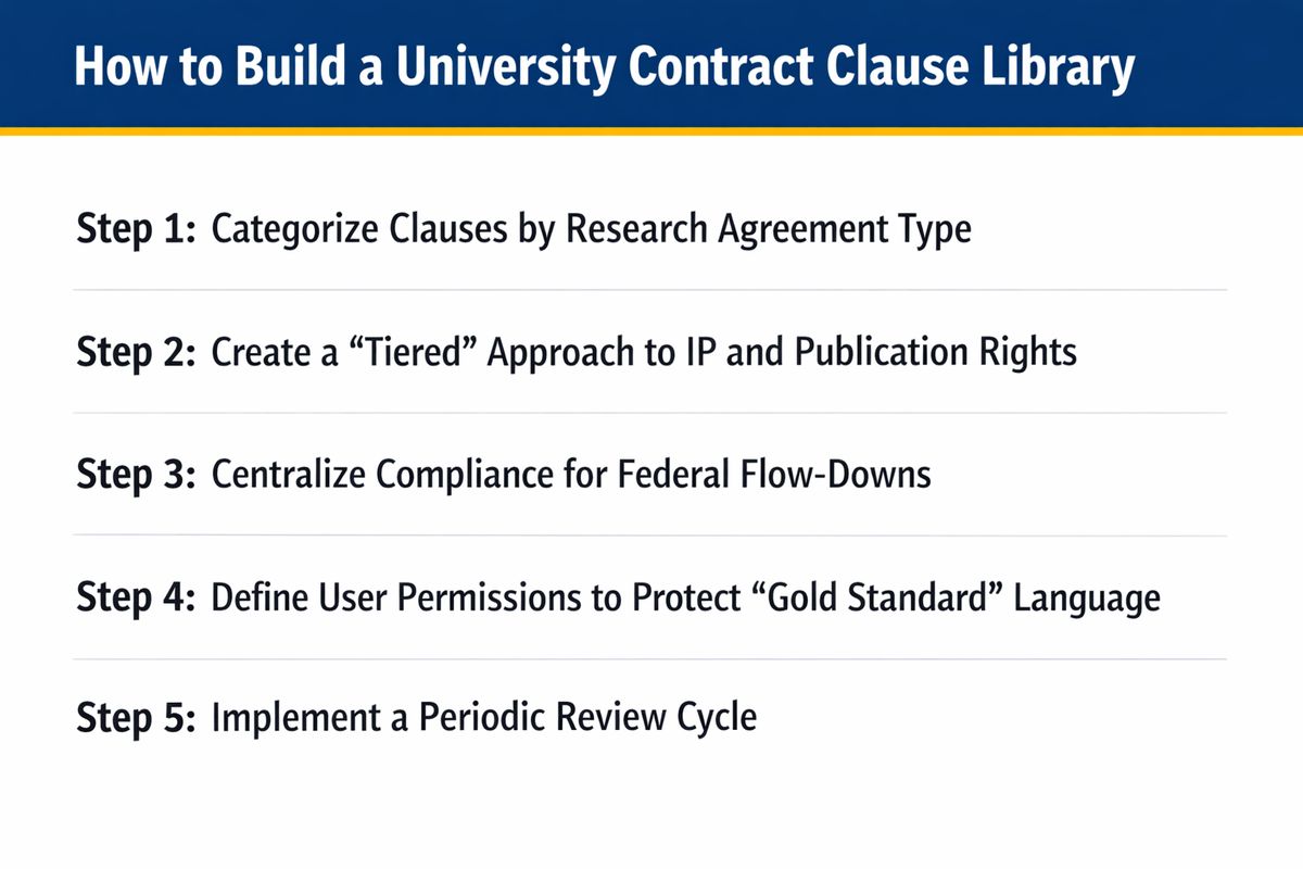 How to Build a University Contract Clause Library | Pactly