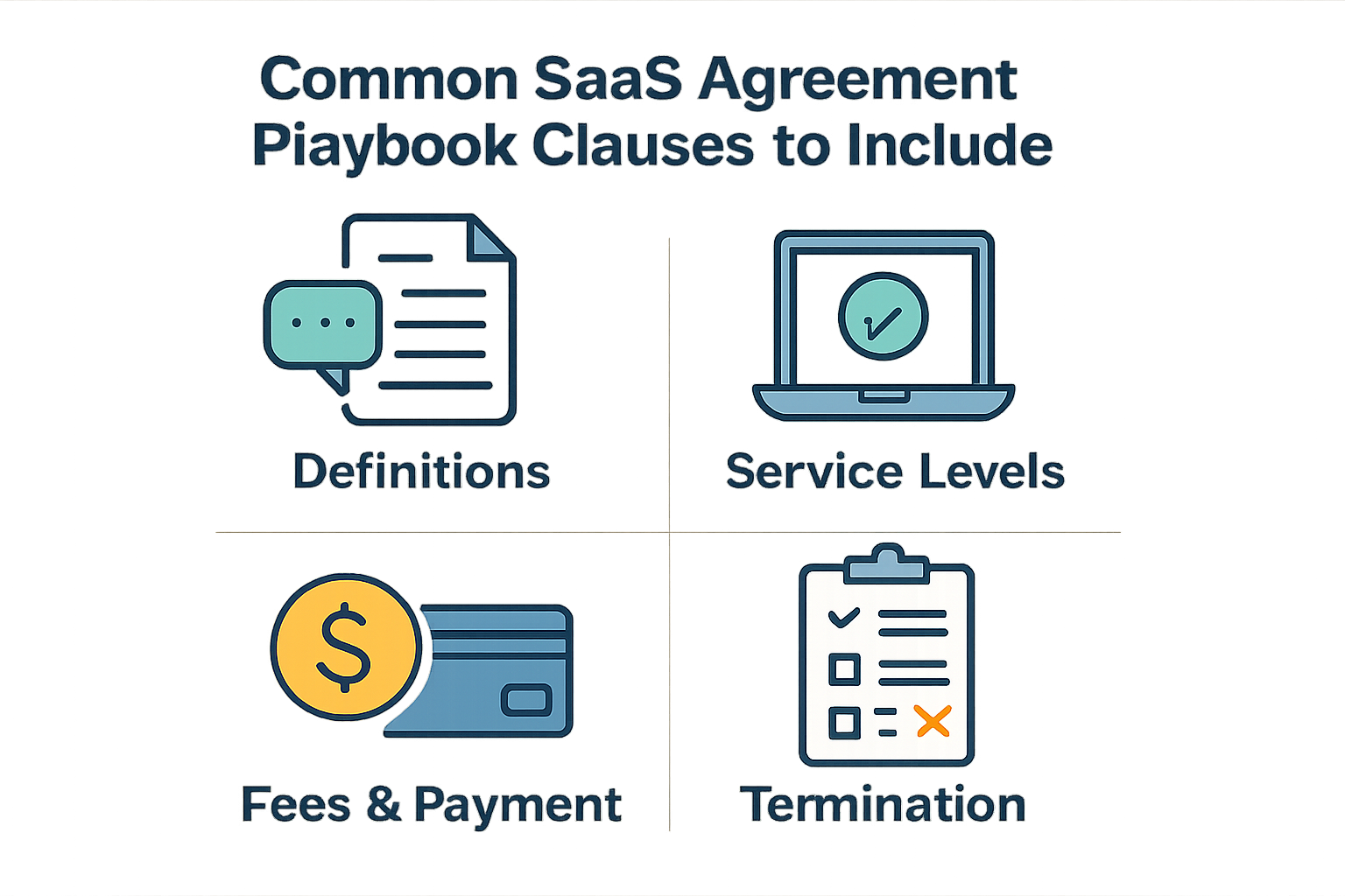 Common SaaS Agreement Playbook Clauses to Include