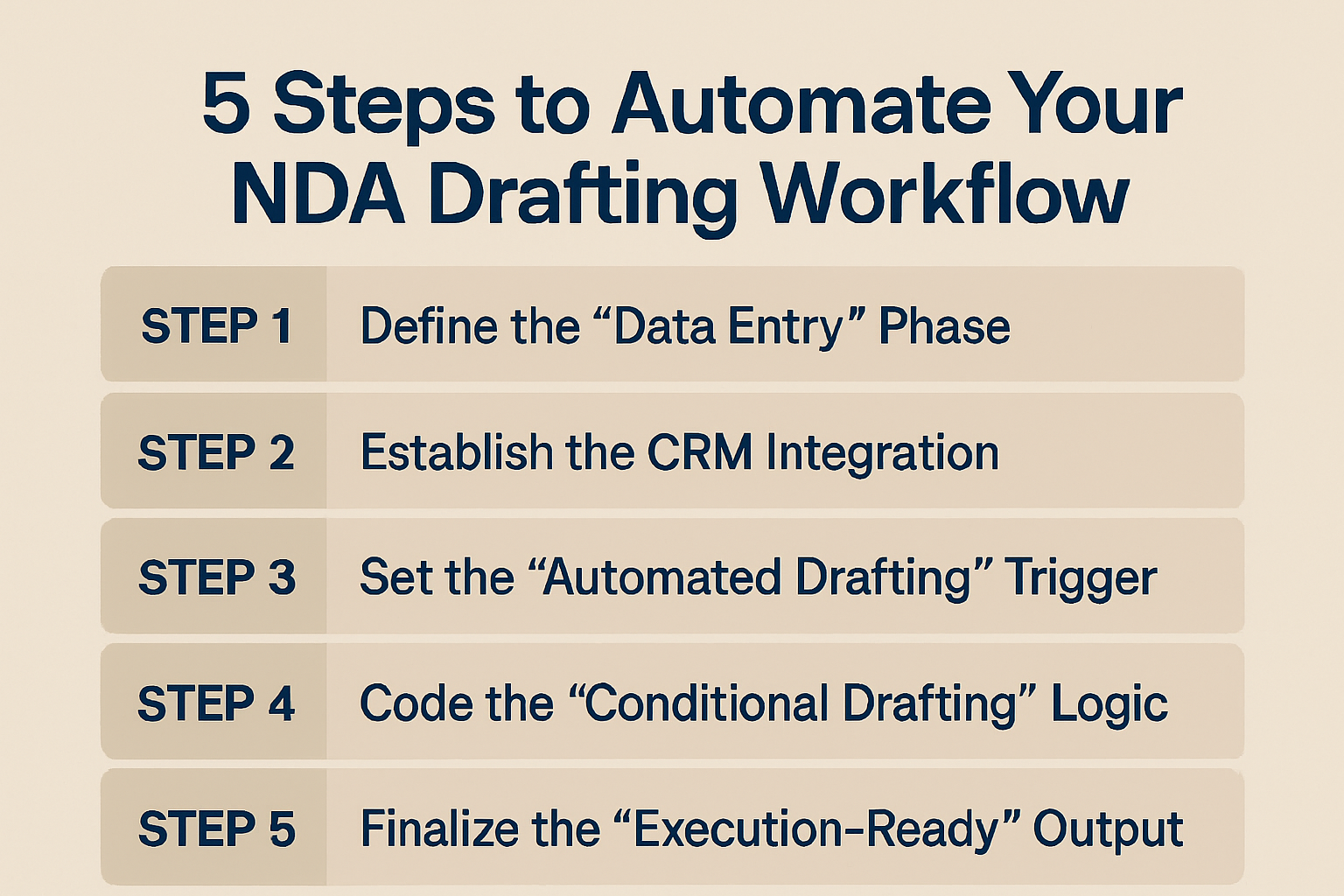 5 Steps to Automate Your NDA Drafting Workflow